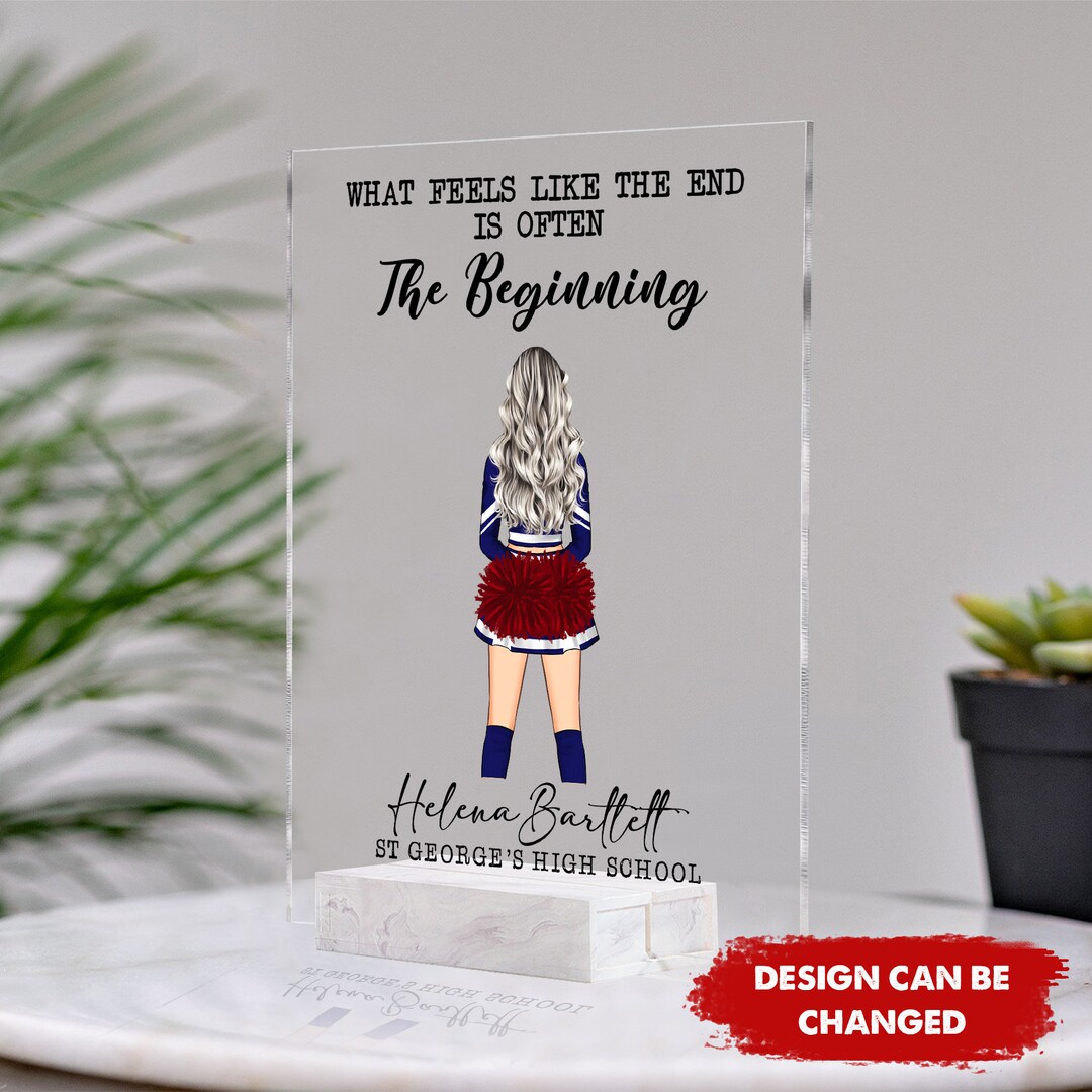 Customized Cheerleader Acrylic Plaque, Personalized Cheerleader Gift ...