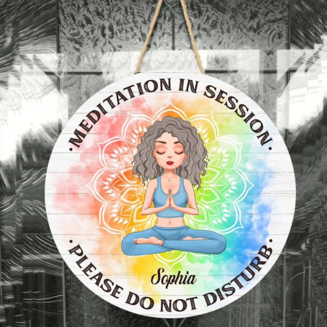 Meditation in Session Please Do Not Disturb Sign Chakra Wood - Etsy