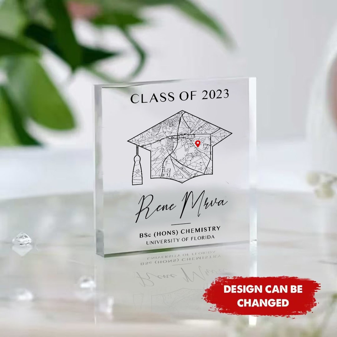 Personalized Map Graduation Keepsake, Custom Graduation Print ...