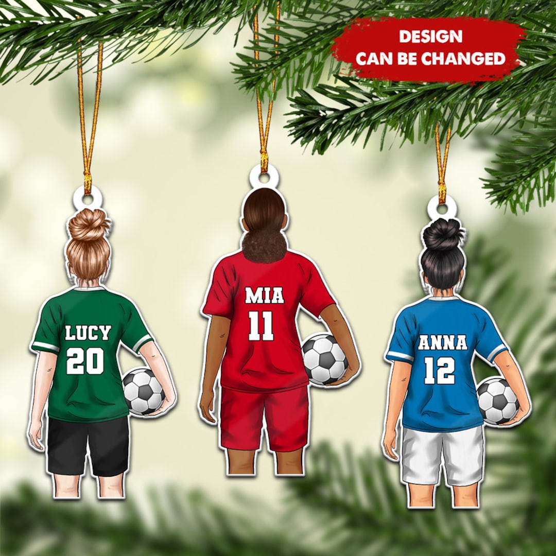 Customized Soccer Player Ornament, Personalized Soccer Lover Gift ...