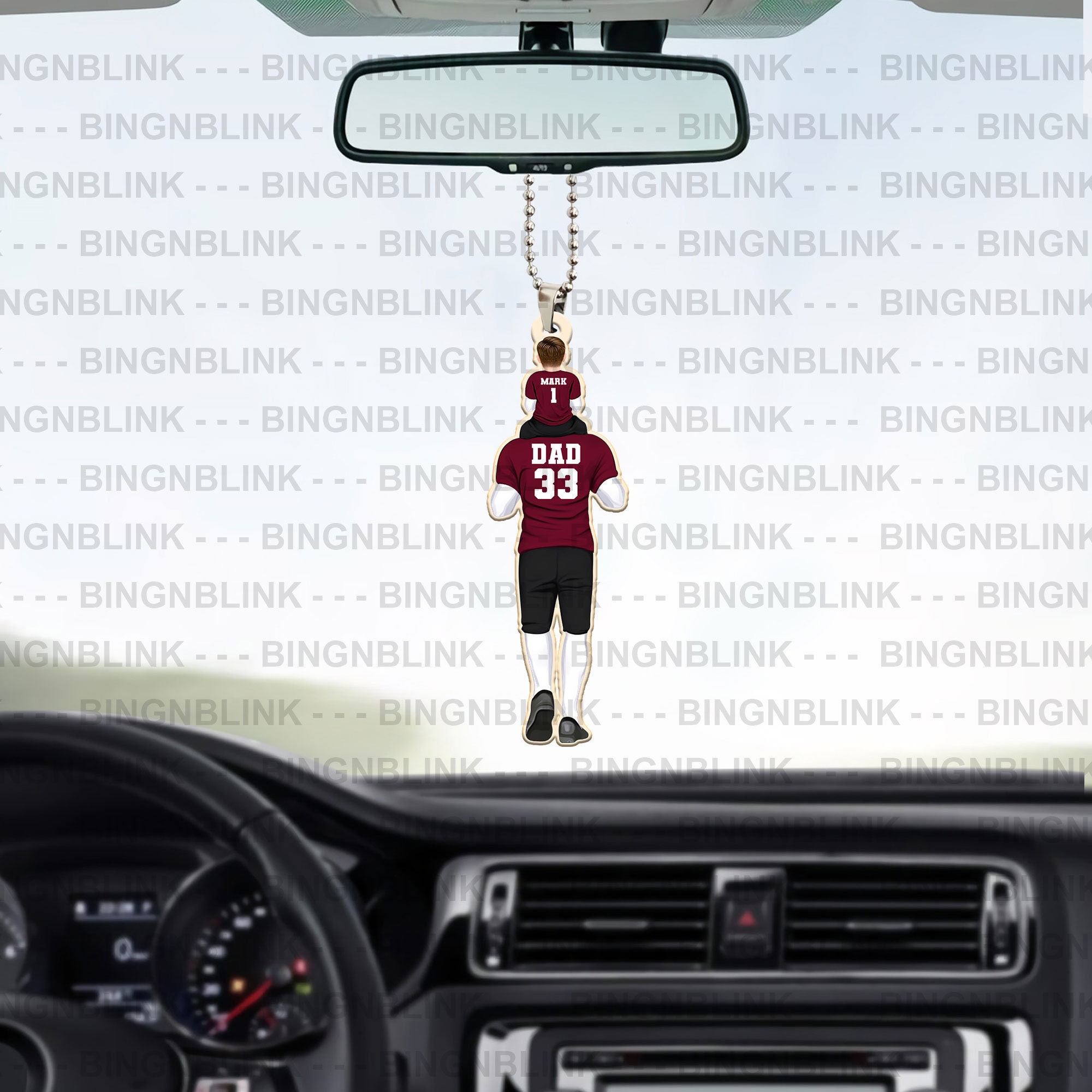 Custom Car Hanging Personalized Dad Gift Father s Day Gift for Dad Grandpa Gift for Football Dad Football Lover Football Player Gifts Etsy