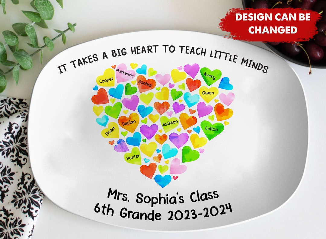 Custom Teacher Serving Platter, Custom Teacher Appreciation Gift, End ...