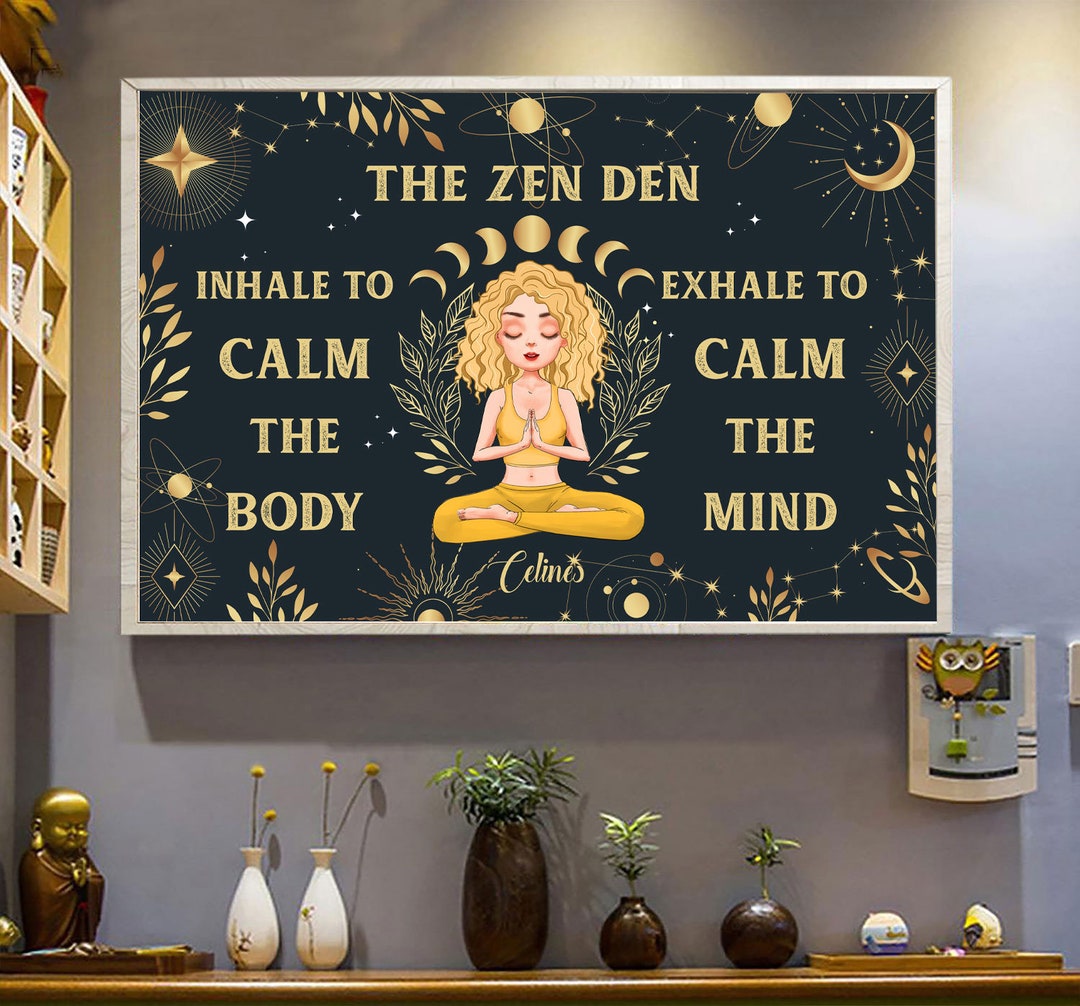 Personalized the Zen Den Poster, Custom Yoga Poster, Birthday Gift for ...