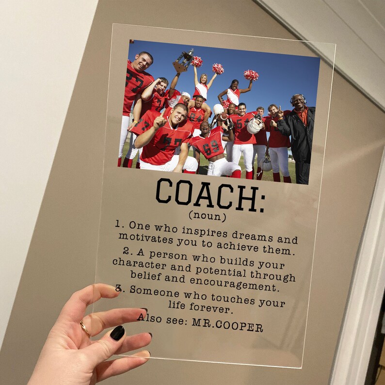 Customized Coach Acrylic Plaque Personalized Coach Gifts - Etsy