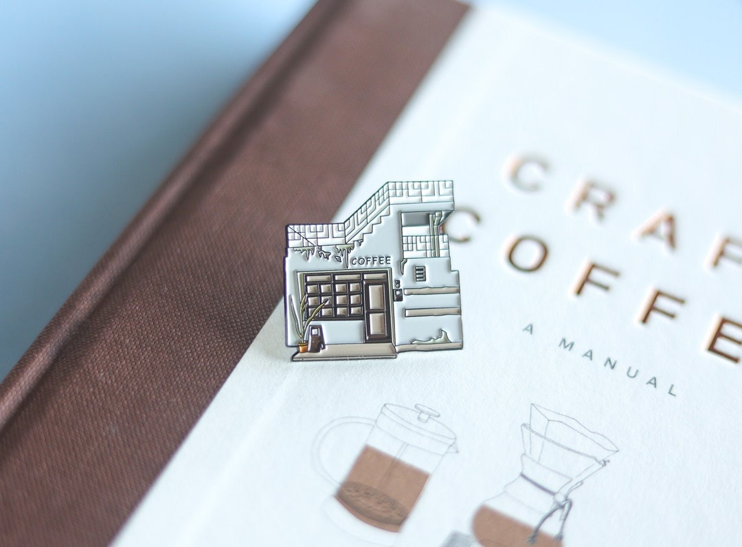 Seoul Cafe Enamel Pin, Coffee Soft Enamel Pin, Cozy Cafe Badge, Barista ...