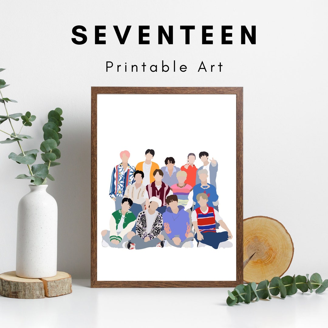 Seventeen Minimal Art, SVT Poster, Seventeen Downloadable Print, CARAT ...