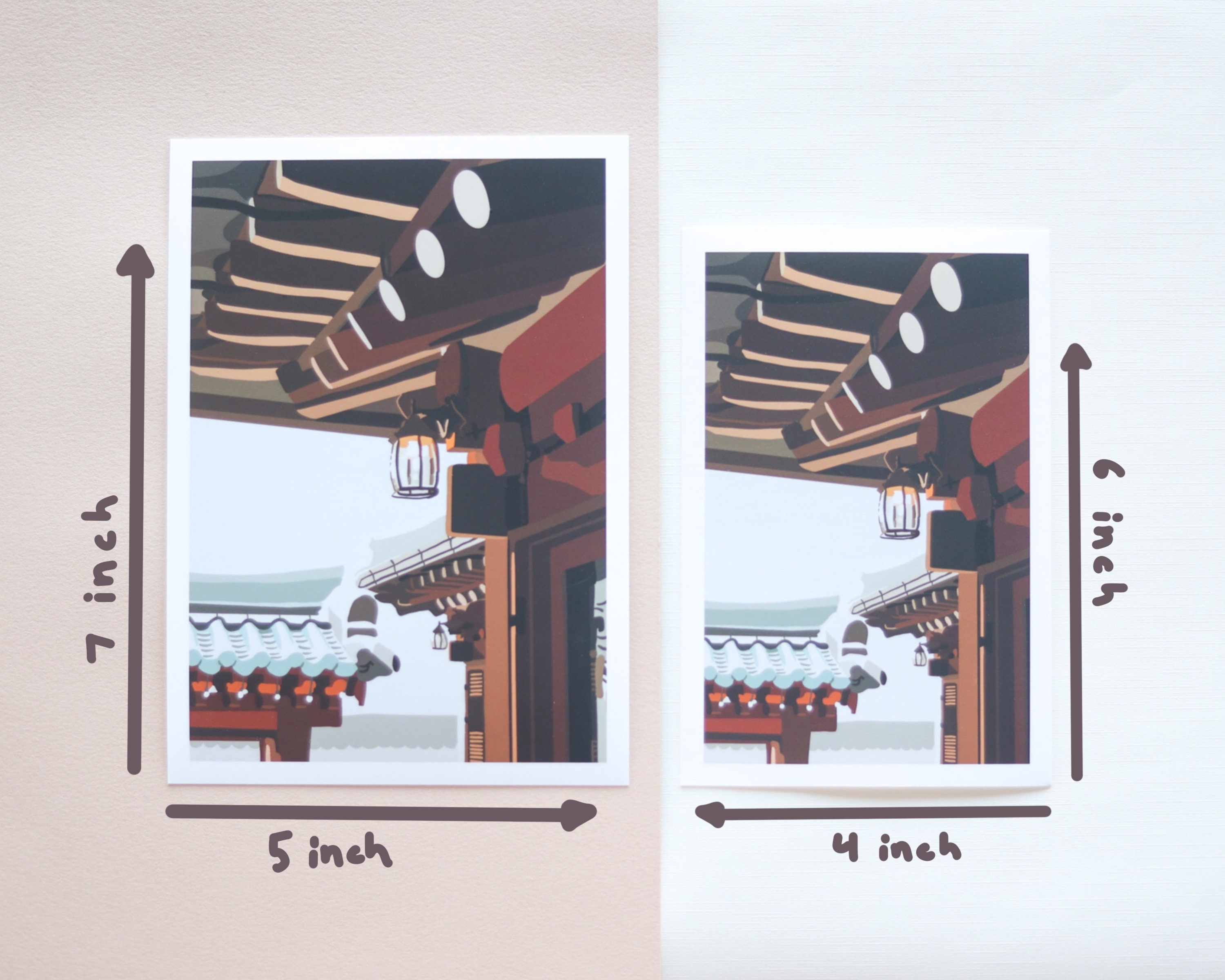 Hanok Printed Art Korean Wall Art Seoul Artwork Korean - Etsy