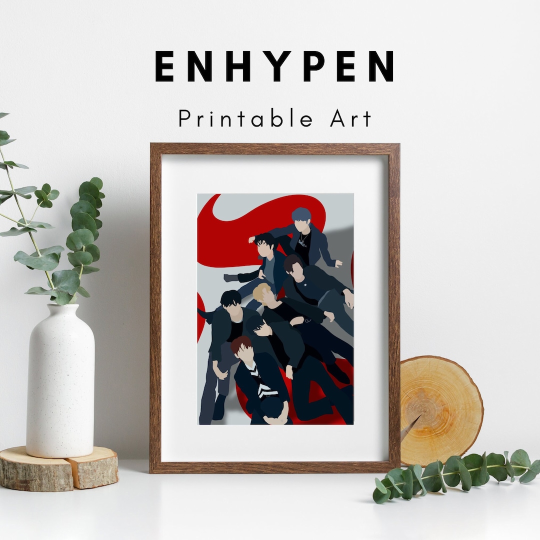 Enhypen Printable Art, Enhypen Wall Art, ENGENE Gift, OT7 Enhypen Print ...