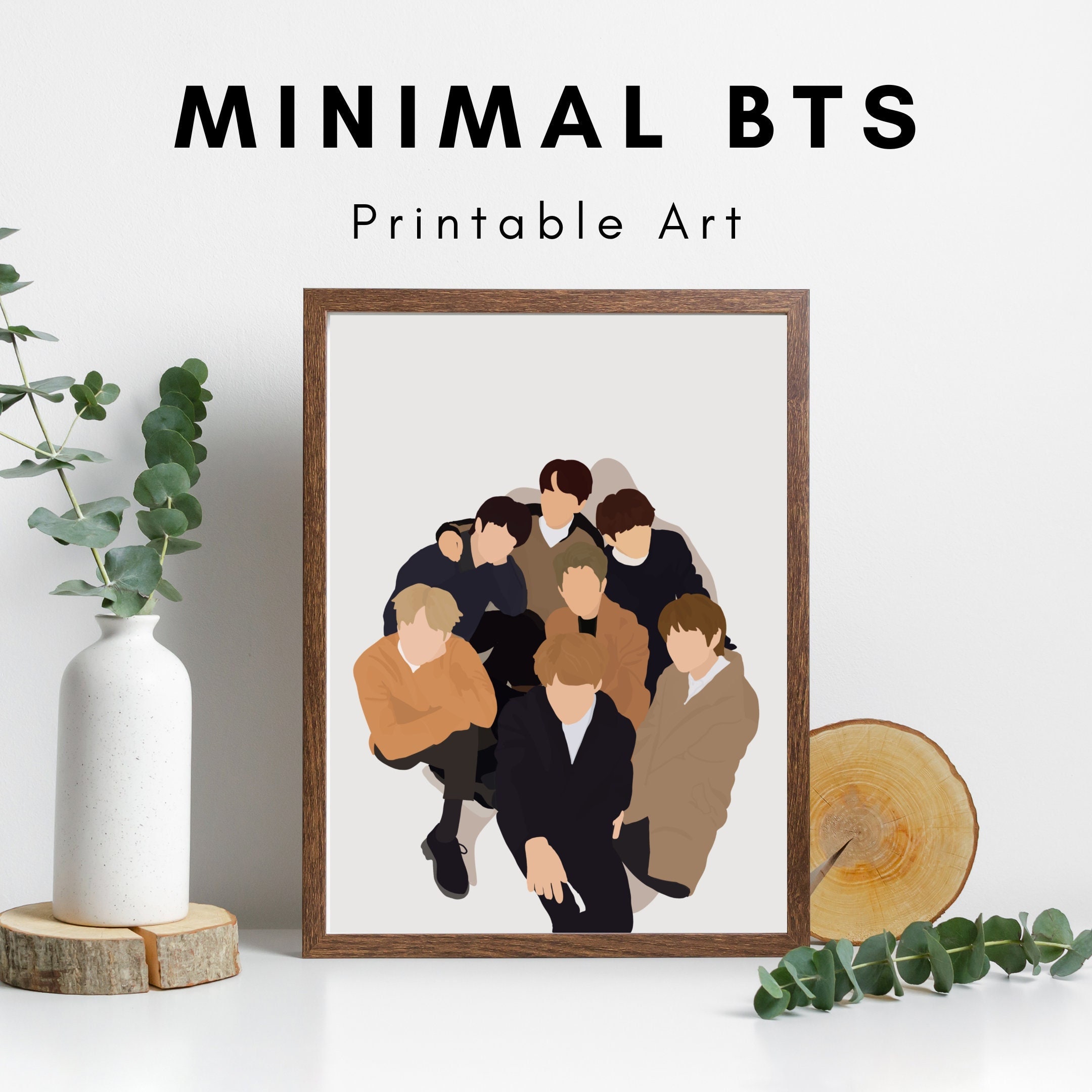 BTS Art Minimal Bangtan BTS Army Poster