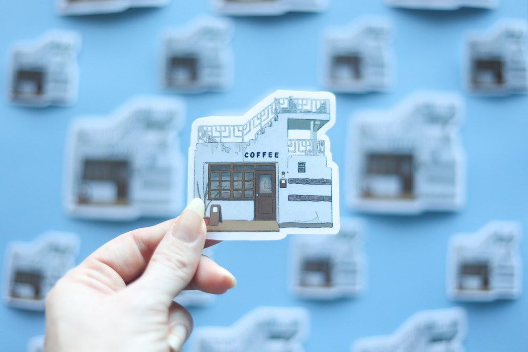 Cozy Cafe Sticker, Korean Cafe Sticker, Coffee Lovers Gift, Barista ...