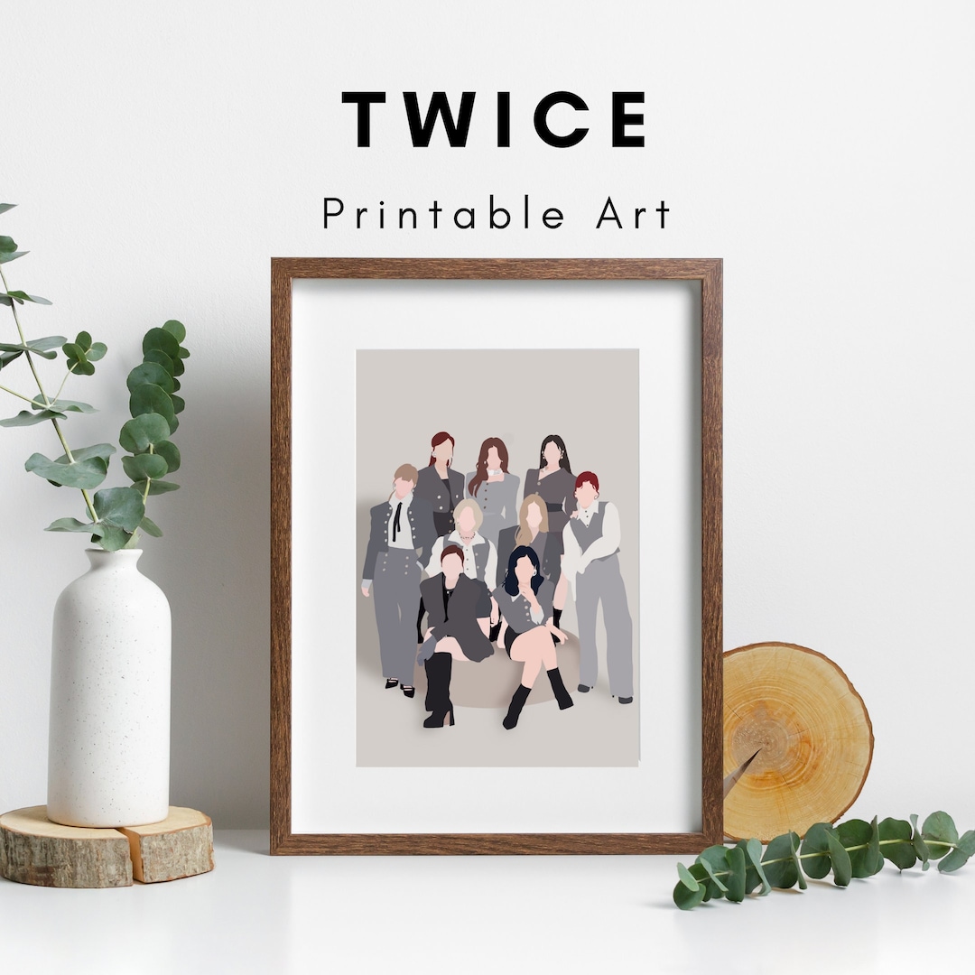 Twice Minimal Art, Twice Aesthetic Print, Downloadable Print, Once Gift ...