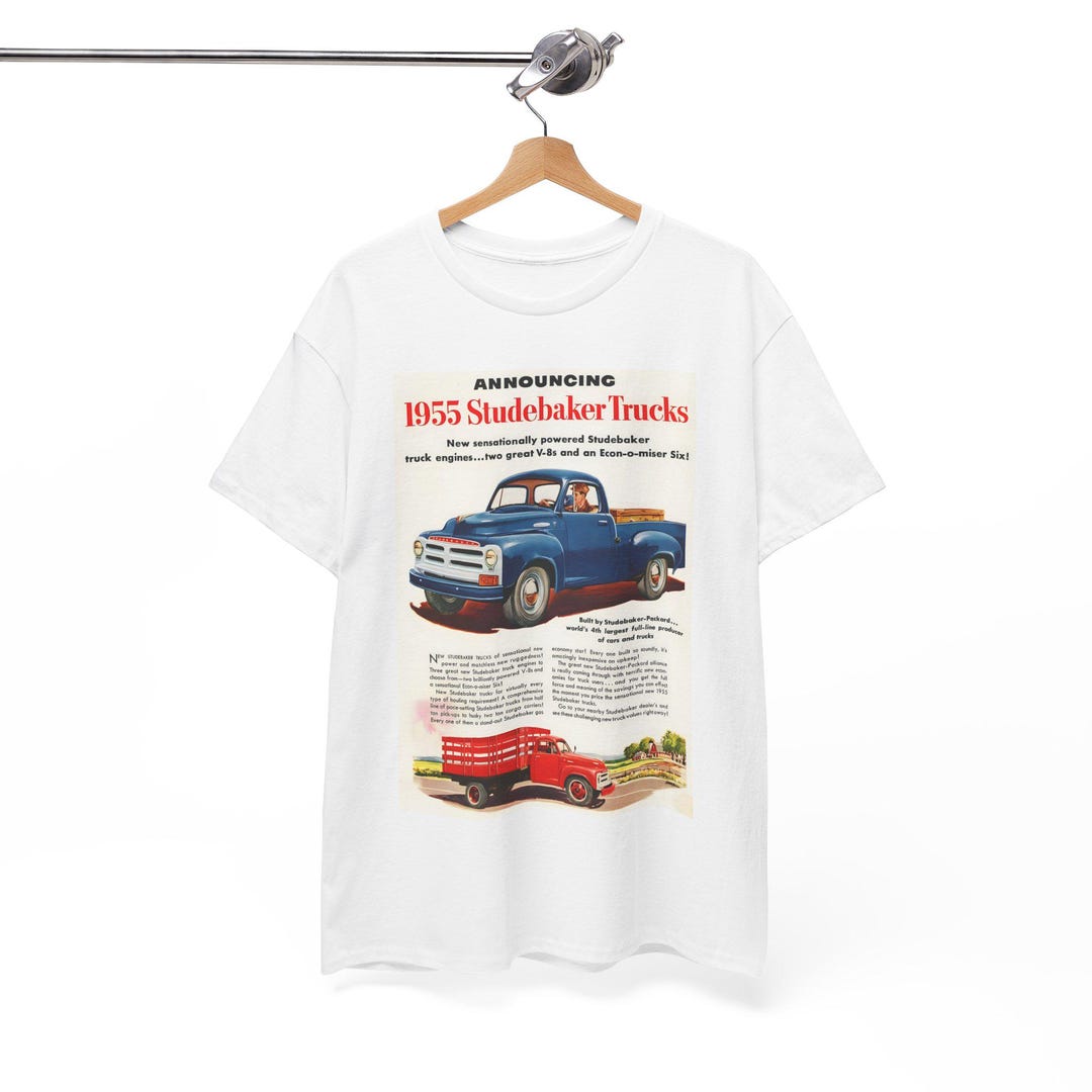Vintage 1955 Studebaker Truck Tee Shirt – Retro Car Lover Gift - Etsy