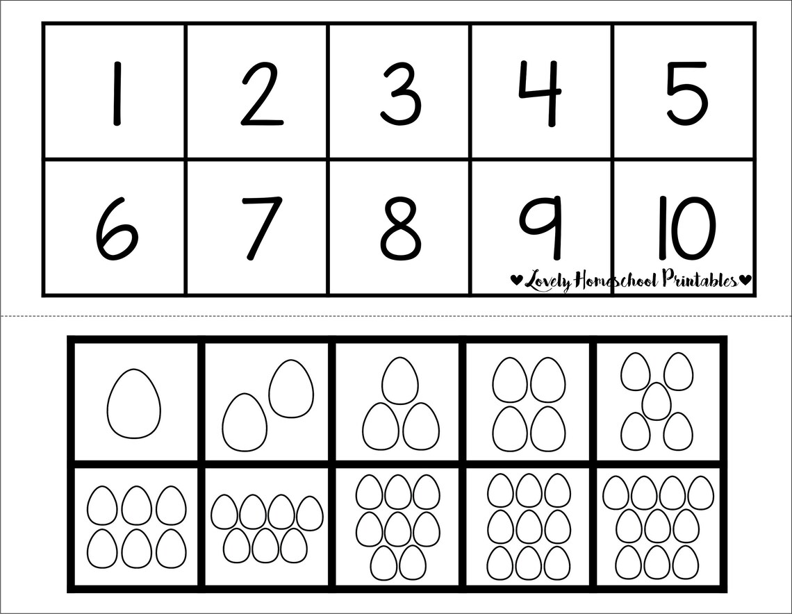 Easter Egg Count Cut & Glue 1-10, Easter Math Activity, Preschool ...