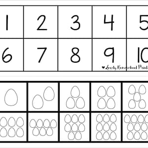 Easter Egg Count Cut & Glue 1-10, Easter Math Activity, Preschool ...