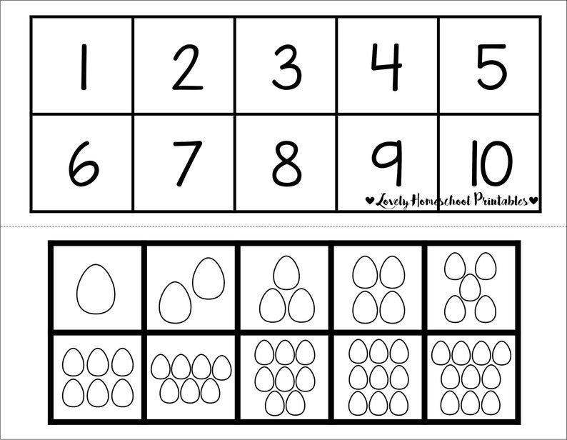 Easter Egg Count Cut & Glue 1-10, Easter Math Activity, Preschool ...