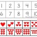 Heart Count Cut & Glue 1-10, Valentine's Math Activity, Preschool Math ...