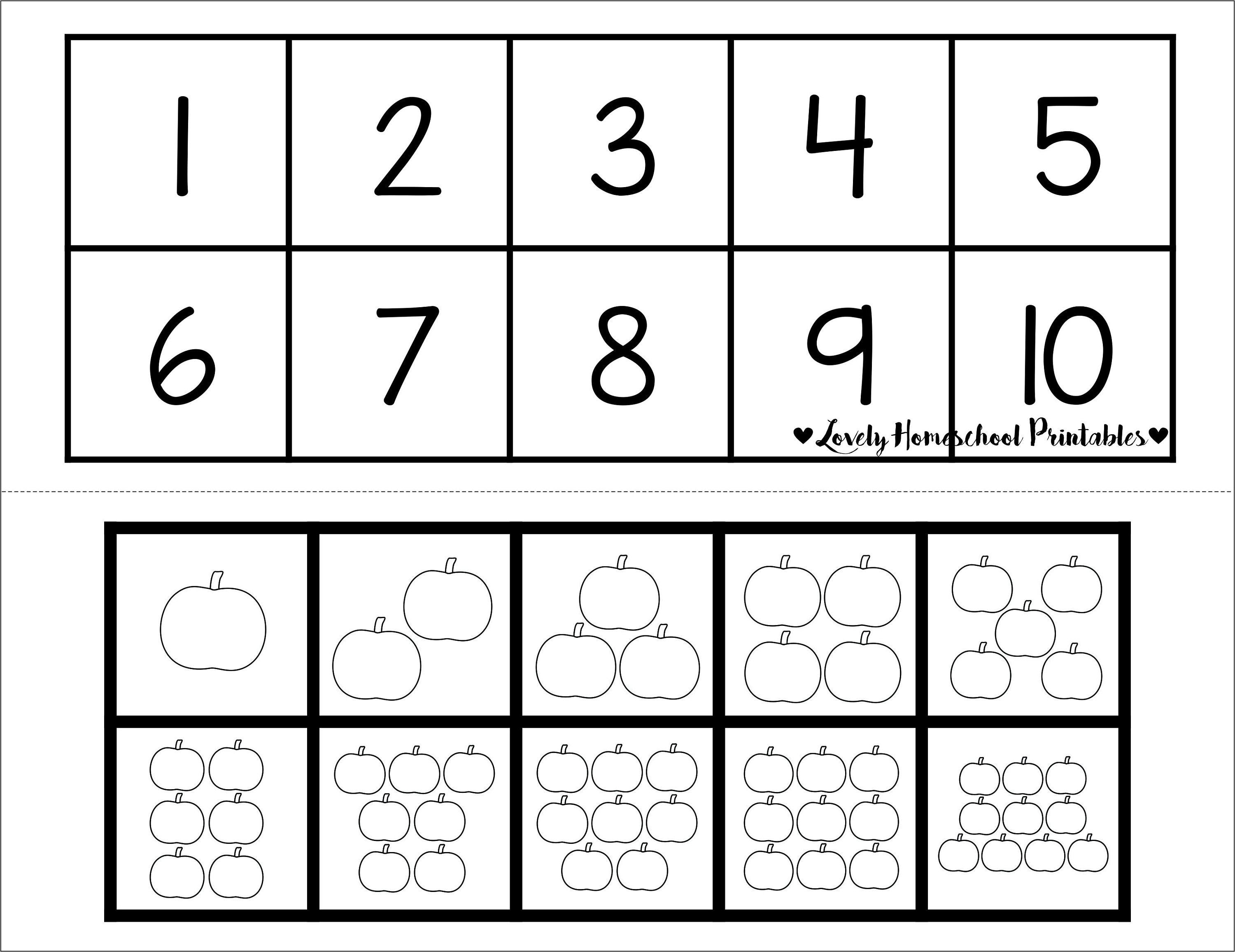 Pumpkin Count, Cut & Glue 1-10, Preschool Math Printable, Homeschool ...