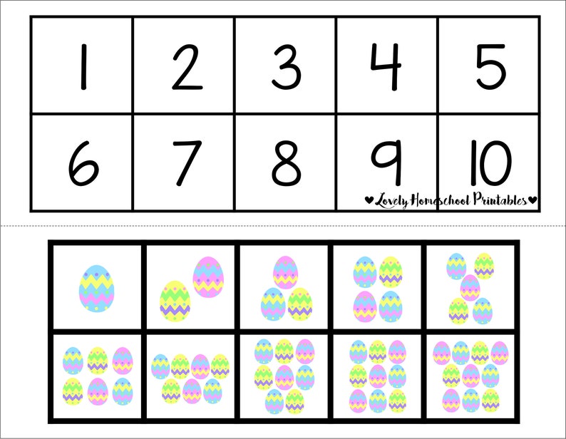 Easter Egg Count Cut & Glue 1-10, Easter Math Activity, Preschool ...