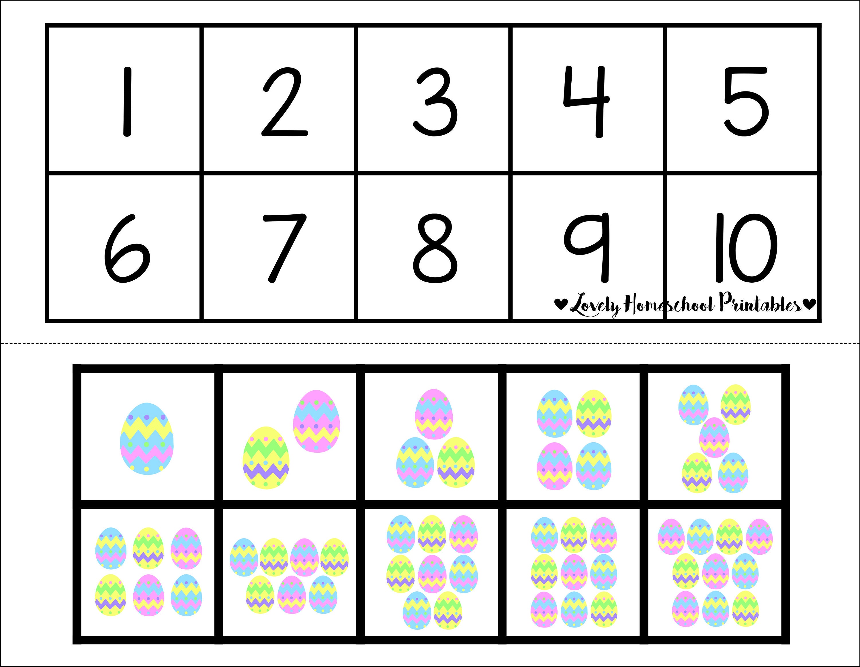 Easter Egg Count Cut & Glue 1-10, Easter Math Activity, Preschool ...