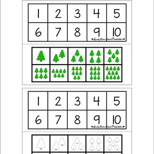 Christmas Tree Count, Cut & Glue 1-10, Preschool Math Printable ...
