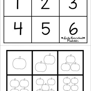 Pumpkin Count, Cut & Glue 1-6, Preschool Math Printable, Home School ...