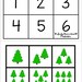 Christmas Tree Count, Cut & Glue 1-6, Preschool Math Printable, Home ...