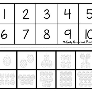 Easter Egg Count Cut & Glue 1-10, Easter Math Activity, Preschool ...