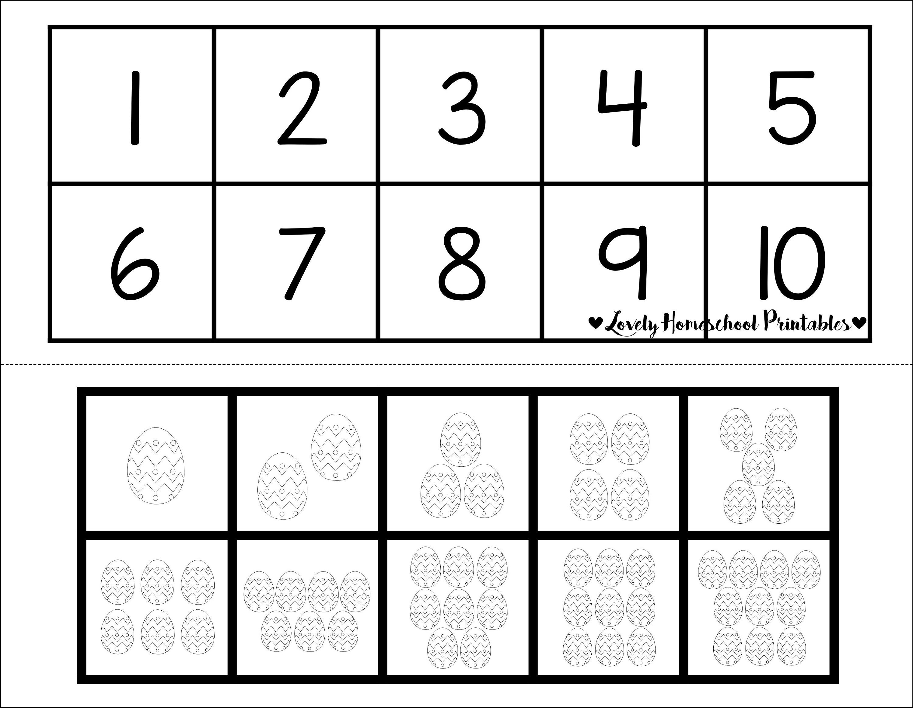 Easter Egg Count Cut & Glue 1-10, Easter Math Activity, Preschool ...