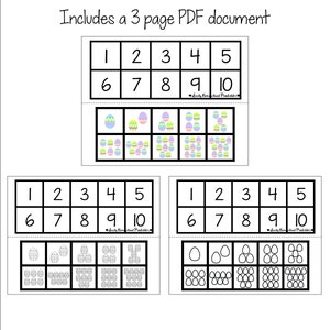 Easter Egg Count Cut & Glue 1-10, Easter Math Activity, Preschool ...