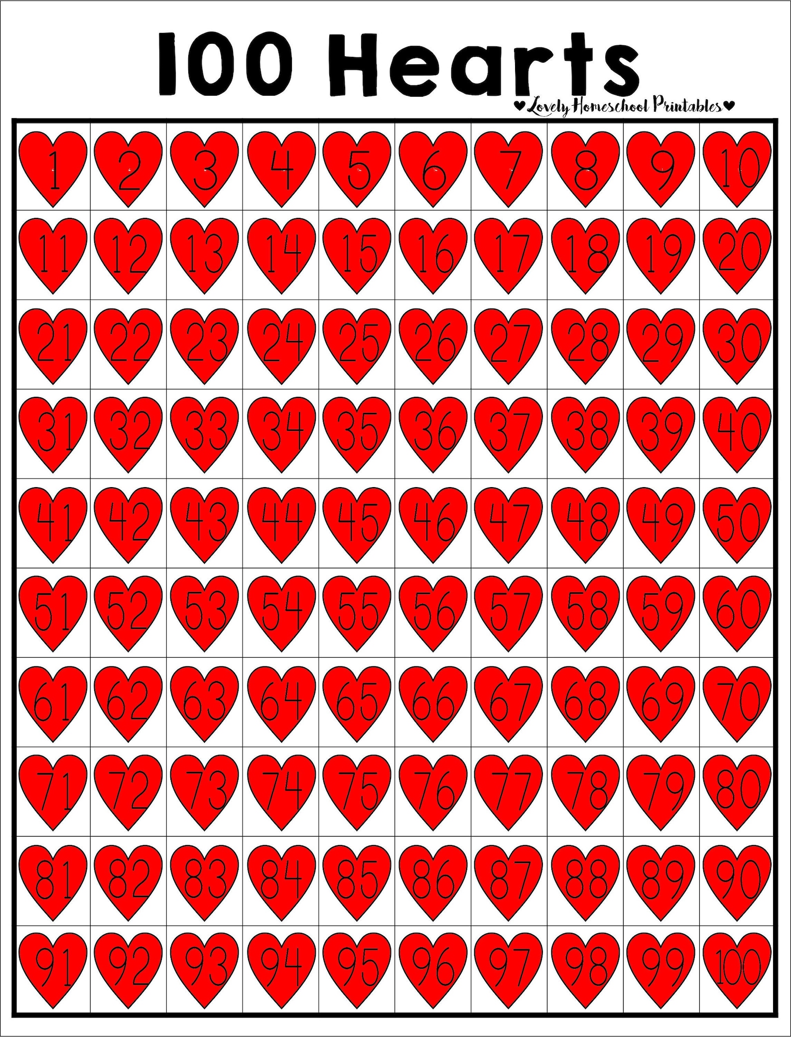 Heart Hundred Chart Hundred Chart Preschool Math Homeschool Math heart-hundred-chart-hundred-chart-preschool-math-homeschool-math