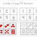 Heart Count, Cut & Glue 1-6, Valentine's Math Activity, Preschool Math ...