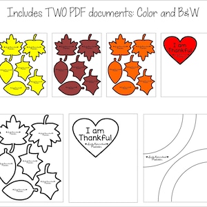 Thanksgiving Wreath Printable for Kids, Thankful Wreath, Thanksgiving ...