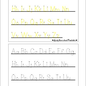 Alphabet and Number Tracing, Preschool Printable Tracing Pages, Home ...