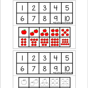 Apple Count, Cut & Glue 1-10, Preschool Math Game, Preschool Math ...