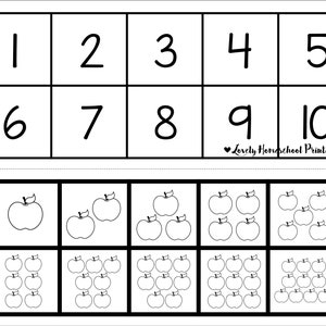 Apple Count, Cut & Glue 1-10, Preschool Math Game, Preschool Math ...