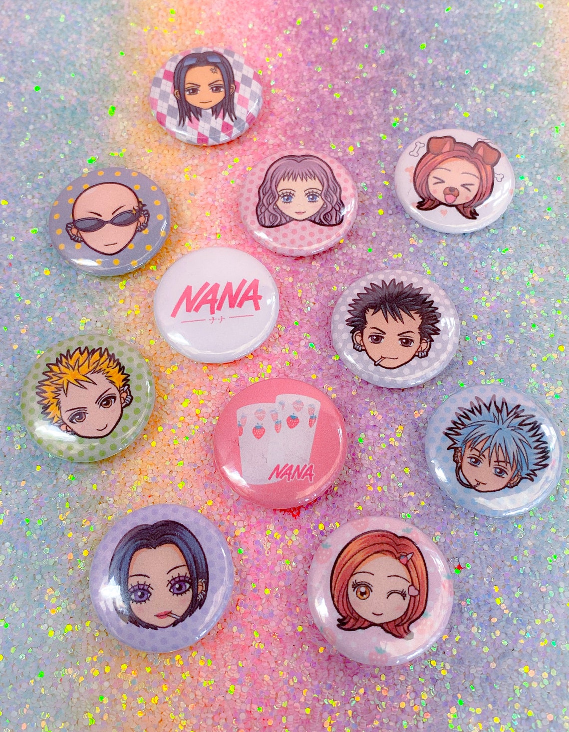 Nana Button Pin Set of 11 / Blast Badge Pins / Trapnest Pins / Nana ...