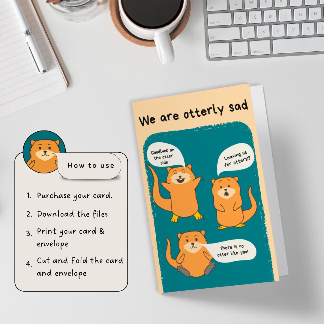 Funny Farewell Card | Printable Goodbye Card | Coworker Farewell ...