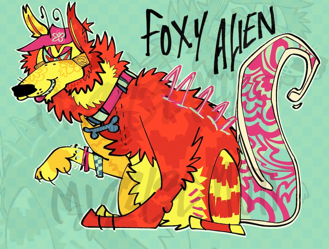 Fox Alien Furry Fursona Adoptable Design - Etsy
