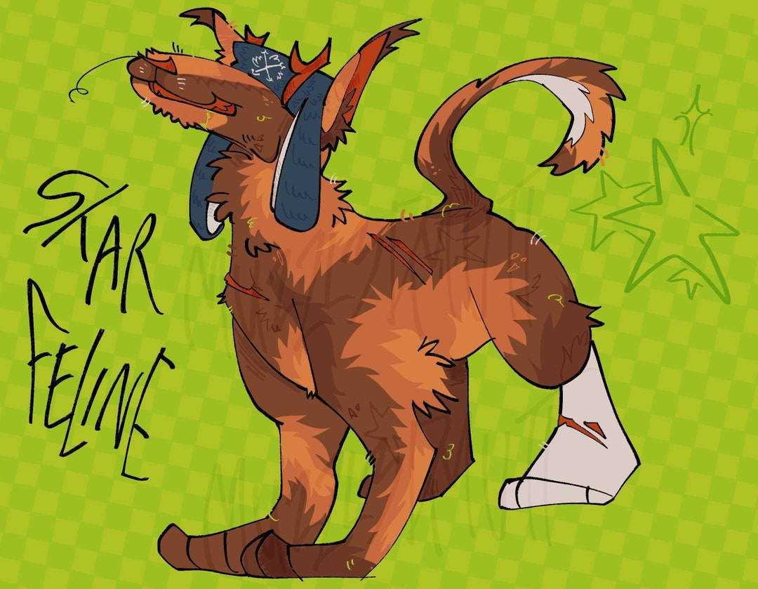 Star Feline Furry Fursona Adoptable Design - Etsy
