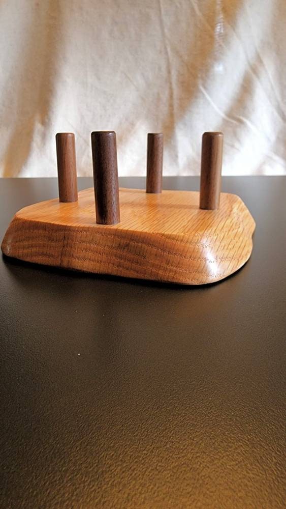 Wood Coasters, Set of 4, Hand Made, Solid Wood, Walnut and Red Oak ...