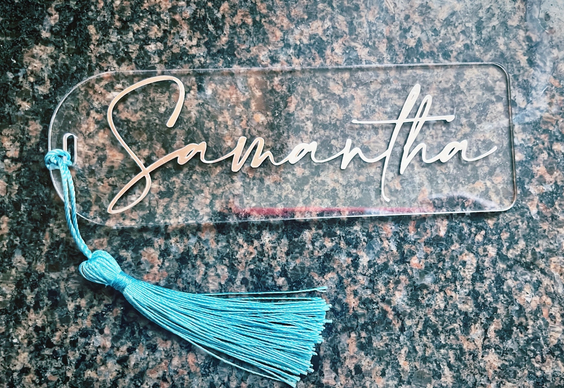 Personalized Acrylic Bookmark: Custom Name With Tassel - Etsy