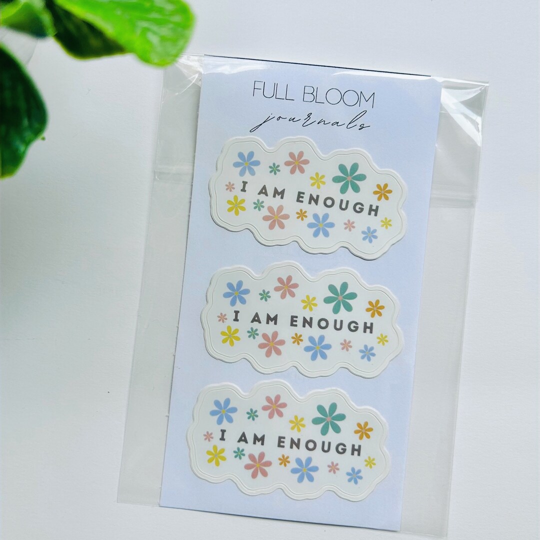 I Am Enough Sticker - Positive Affirmation Sticker - Positive Mindset ...