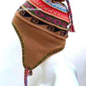 Mix Blue Unisex Peruvian Alpaca Hat Chullo With Earflaps 100% Lining ...
