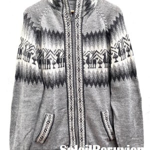 Blue Alpaca Sweater Peruvian Sweater Unisex Sweater Peruvian Alpaca Sweater Peruvian Jacket Peru ...