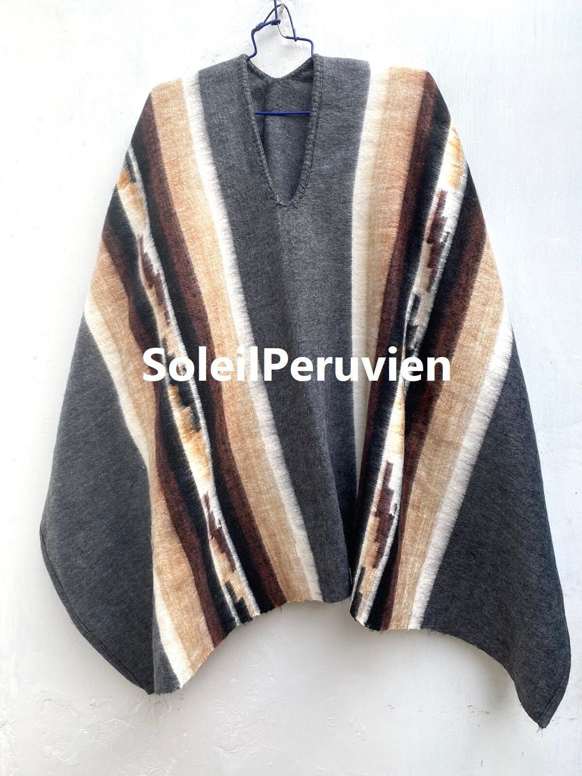 Dark Gray Alpaca Poncho for Men and Woman Alpaca Poncho - Etsy