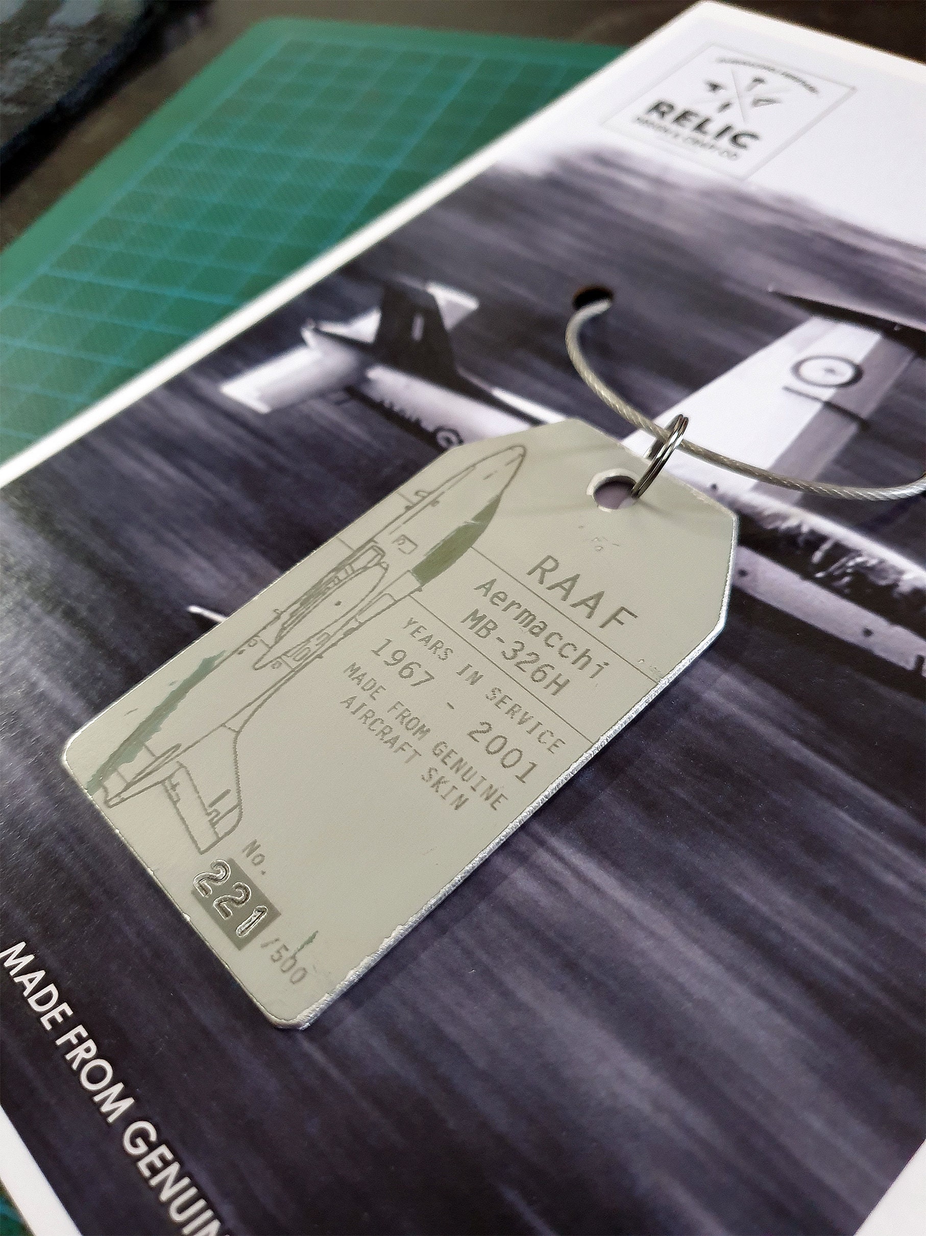 Aircraft Skin Keyring, Reclaimed Aircraft Skin Tag, RAAF Aermacchi ...