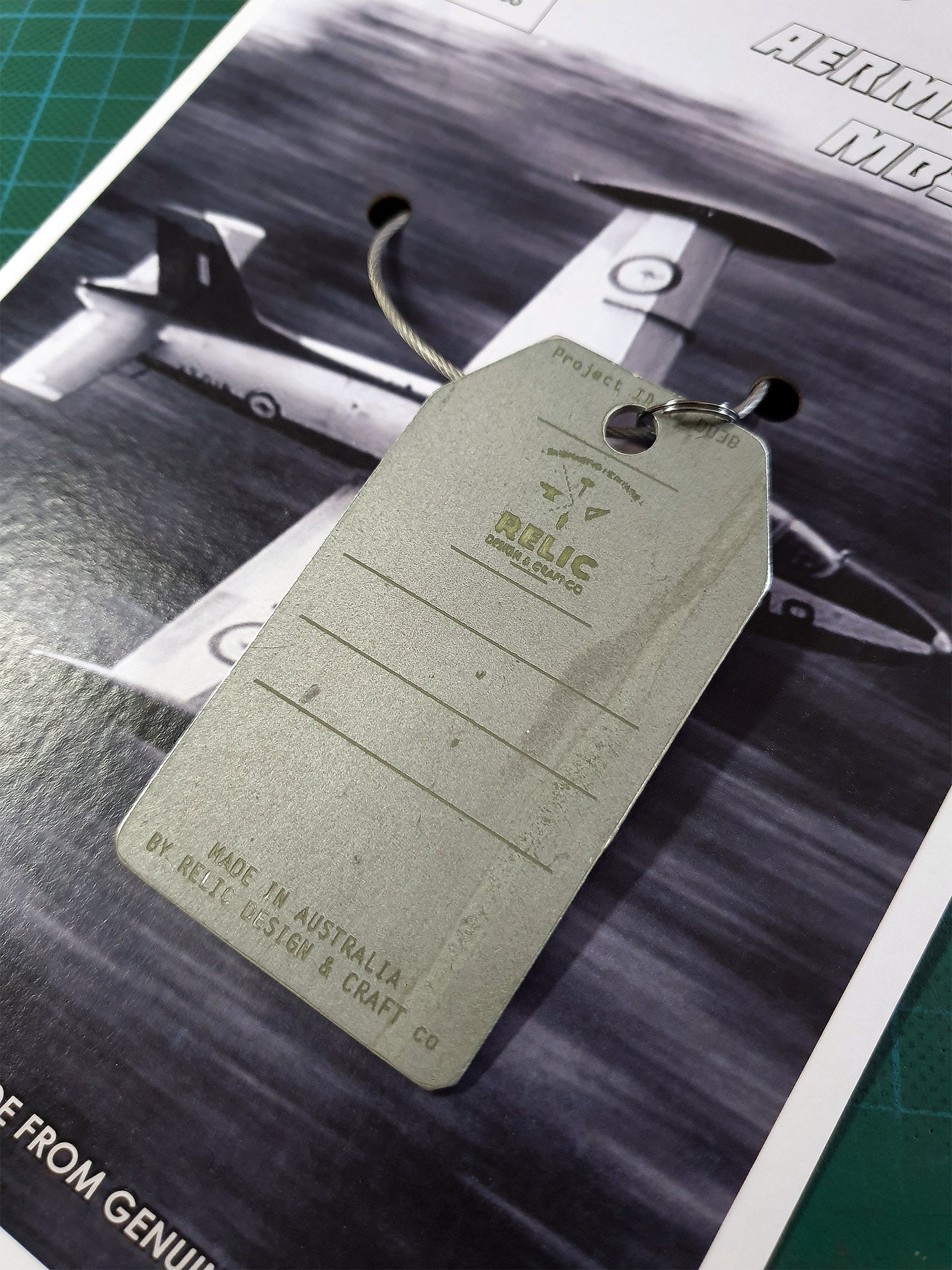 Aircraft Skin Keyring, Reclaimed Aircraft Skin Tag, RAAF Aermacchi ...