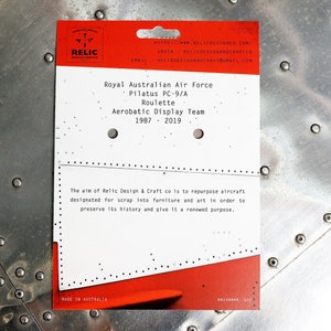 Aircraft Skin Keyring, Reclaimed Aircraft Skin Tag, RAAF Roulette ...