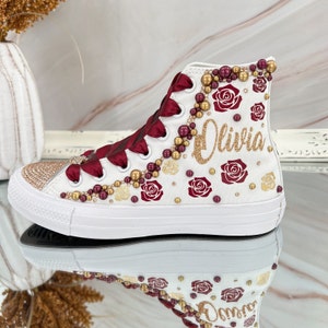 Custom Sweet Sixteen Birthday Converse Shoes, Quinceañera Converse ...