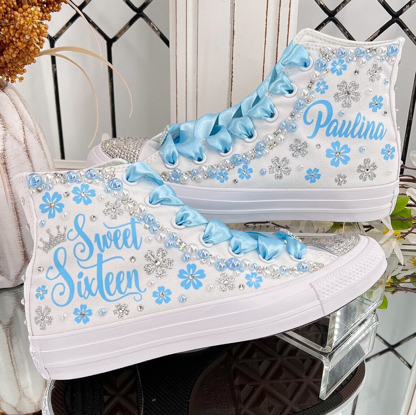Fifteenth Birthday Converse Shoes/quinceanera Converse - Etsy